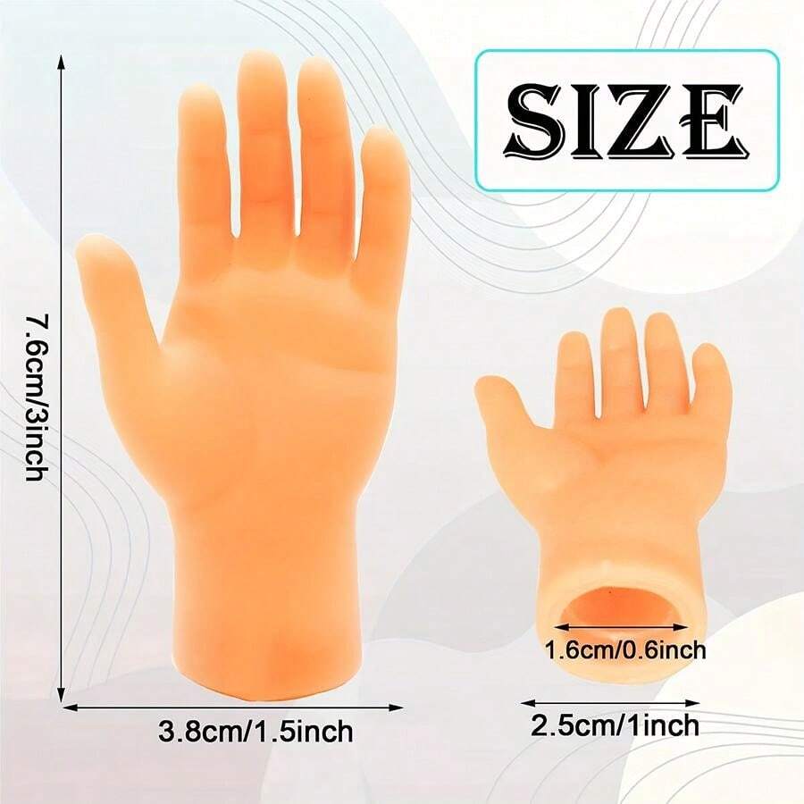 10 Packs Realistic Tiny Finger Hands - Mini Hand Finger Puppets For ...
