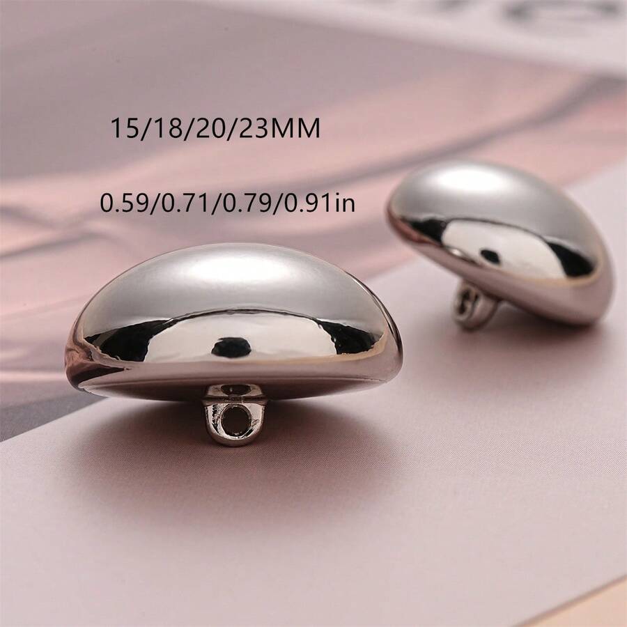 5pcs Metal Mushroom-Shaped Combination Buttons For Clothing, Including Coats, Sweaters, Jackets ...