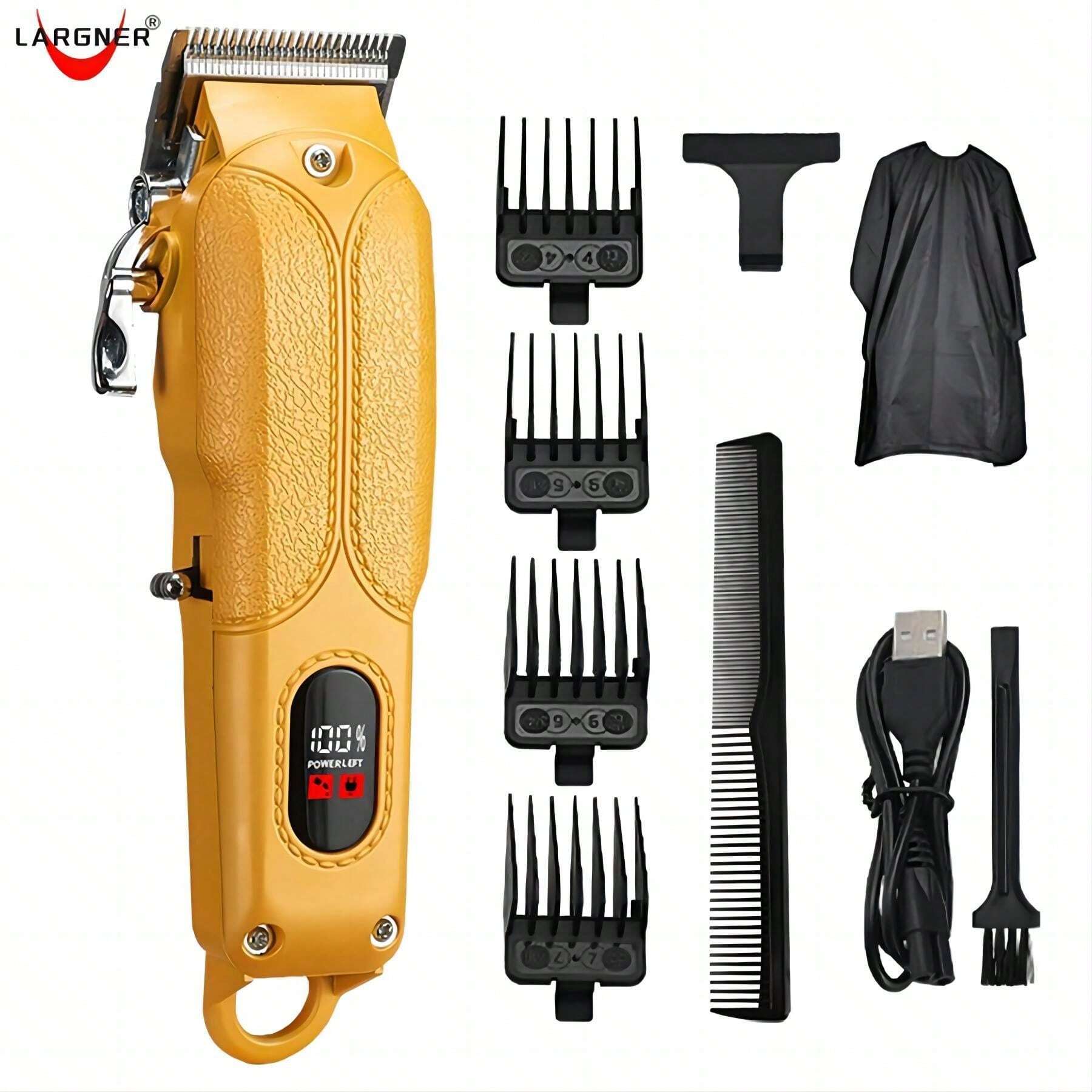 Tondeuse à cheveux électrique professionnelle dorée LARGNER avec ...