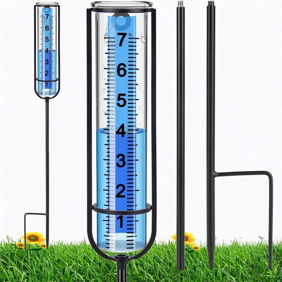 Best Rated Outdoor Rain Gauge, 7-Inch Acrylic Antifreeze Rain Gauge ...