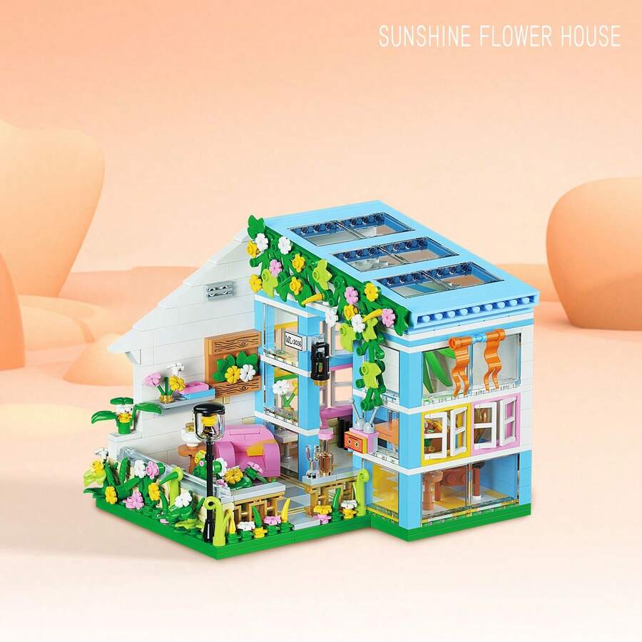 WLtoys 2036 City Street View Model Building Blocks Sunshine Flower ...