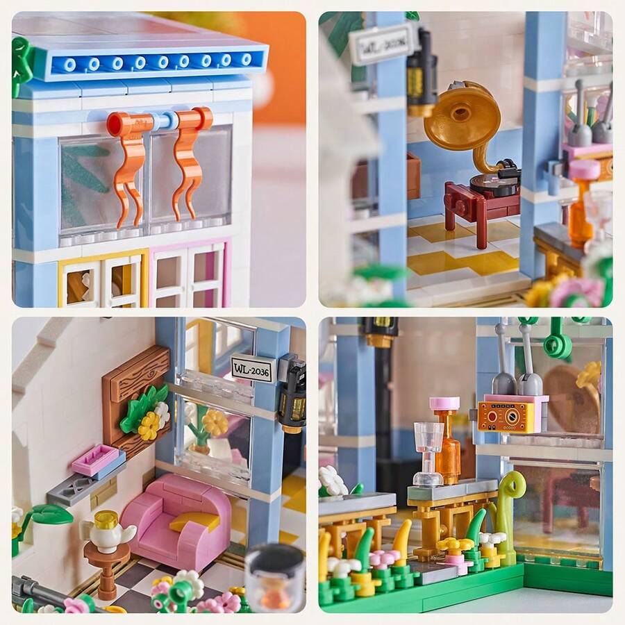 WLtoys 2036 City Street View Model Building Blocks Sunshine Flower ...