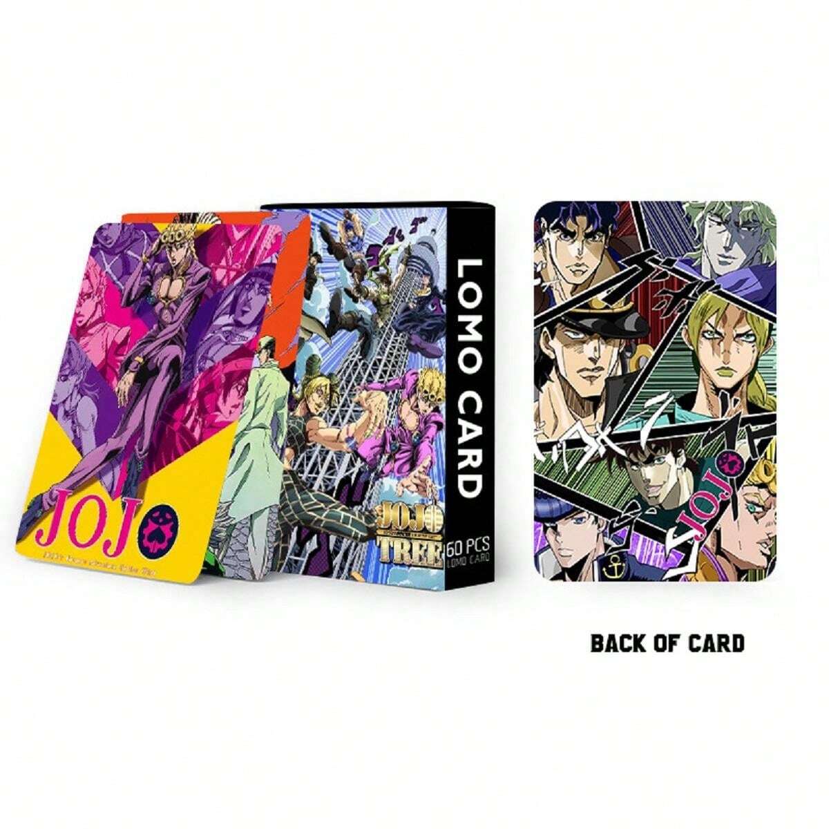 Bandai 60 pezzi JoJos LOMO Piccole carte Bizarre Kujo Jotaro Kakyoin ...