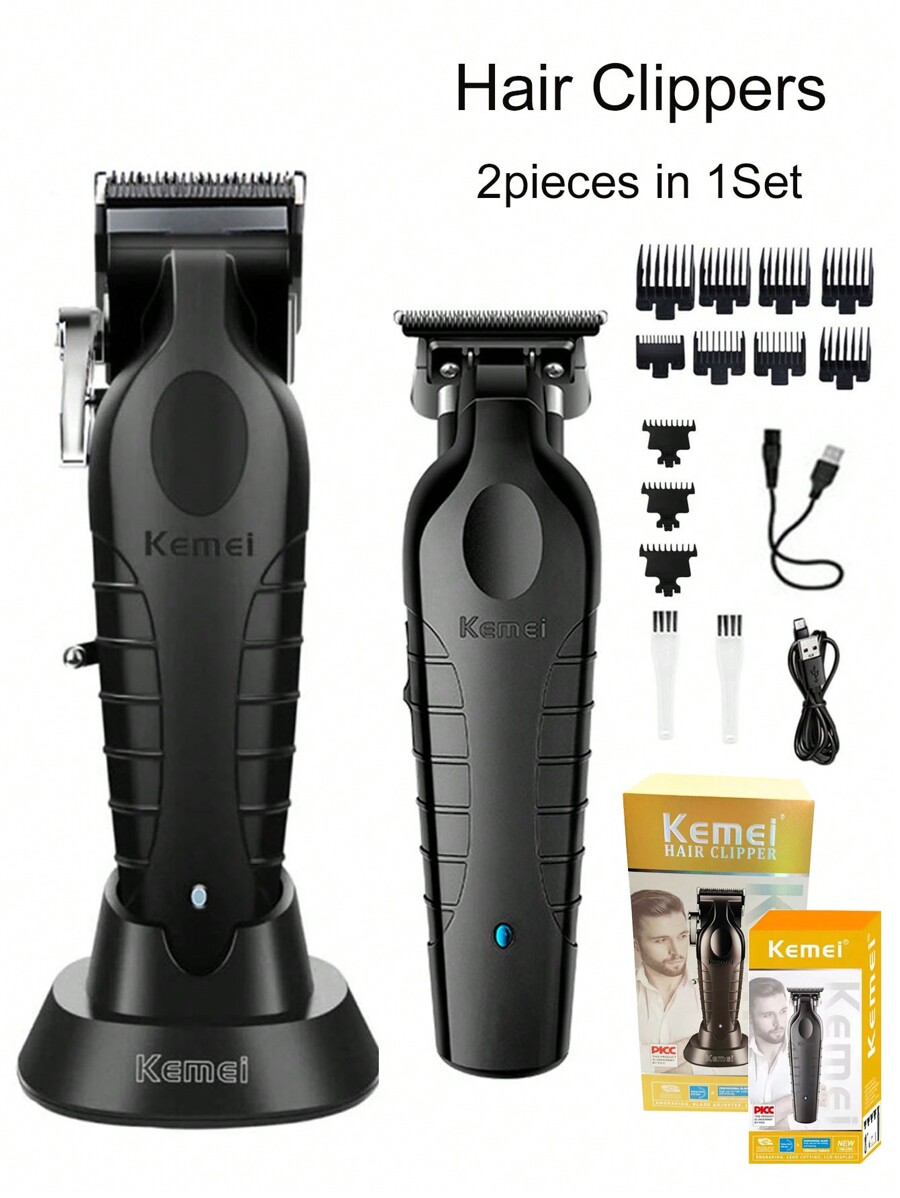 2 pezzi/set Kemei Clipper professionale per capelli elettrici KM-2296 & KM-2299 Nuova versione ...