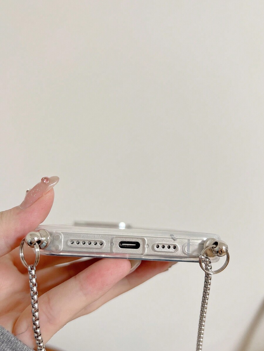 Wiszący łańcuszek Malowana laserowo perłowa skóra Akrylowa obudowa TPU na telefon Kompatybilna z ...