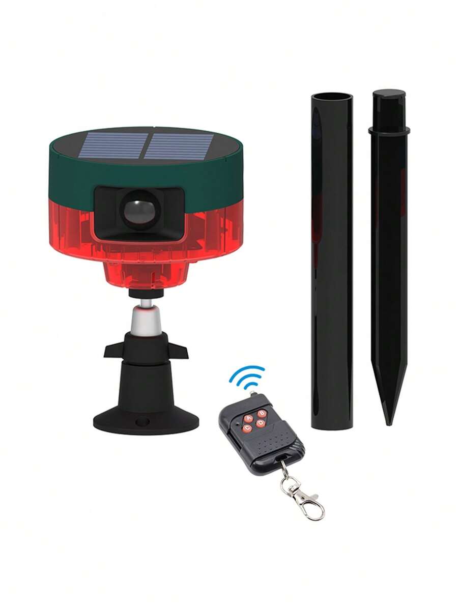 1 PC Green Solar Alarm 360-Degree Sensor Light Solar Alarm Light Anti ...