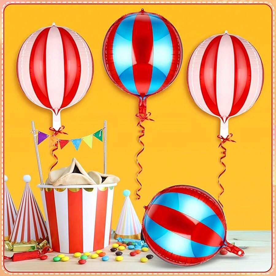 Carnival Balloons For Carnival Decorations 22 Inch Pack Of 6 Red