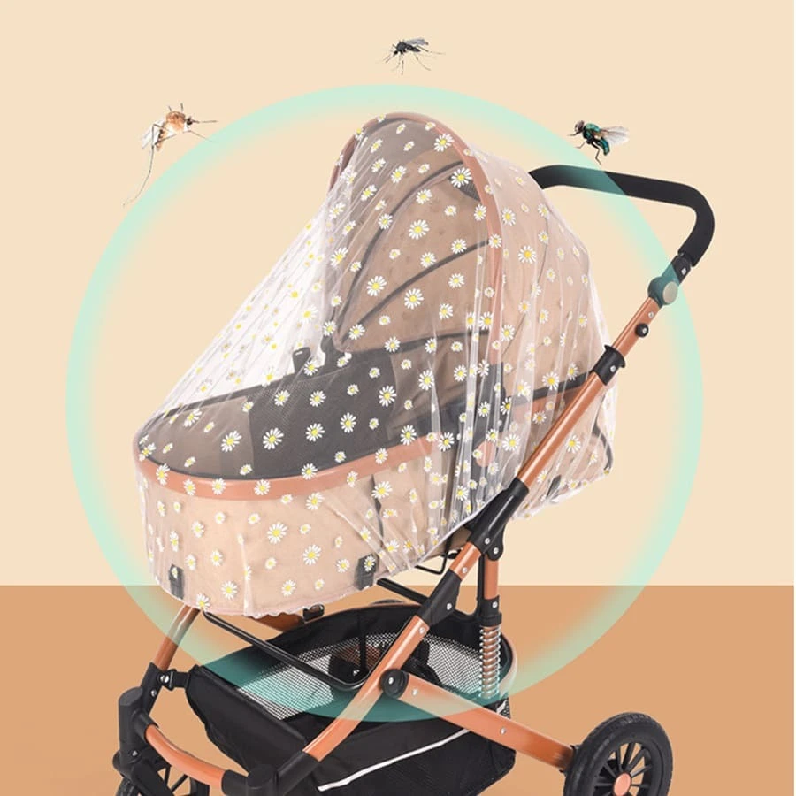 Full-Coverage Print Baby Stroller Mosquito Net, Universal Umbrella ...