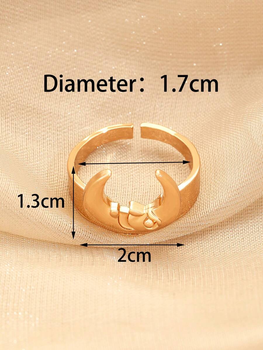 1pc Venus Half Face Ring, Exaggerated Creative Personality Opening Ring, Suitable For Stylish ...