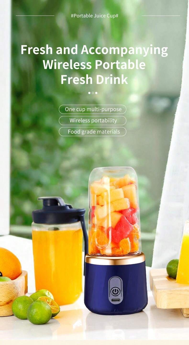 A Mini Portable Electric Juicer Cup Without Cord And Auto Stir Function, Powerful Motor, Handy ...