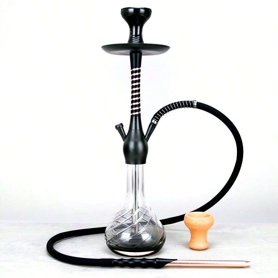 1pc 22-Inch Classic Dual-Color Single-Stem Medium Hookah With Matching ...