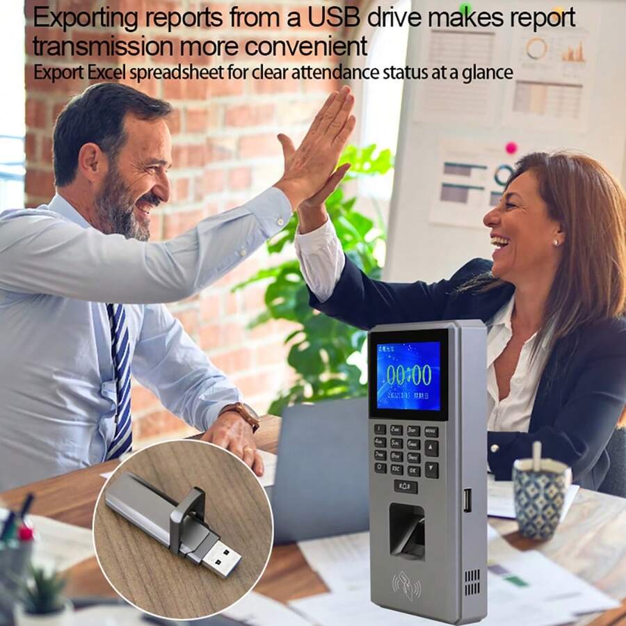 2.4 Inch TCP/IP/USB Biometric RFID Keyboard Fingerprint Access Control System Electronic ...