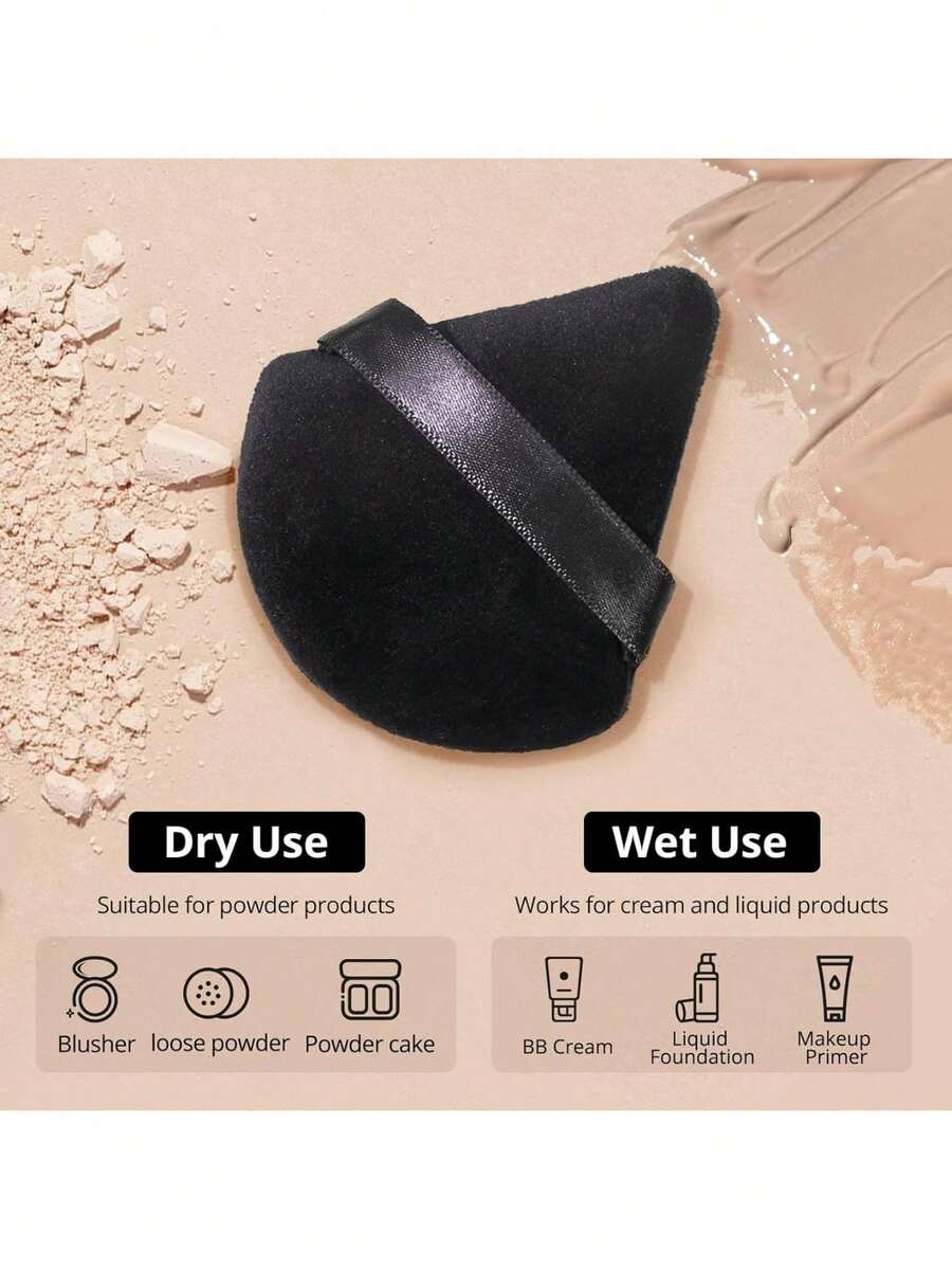 20 Pcs/Set Triangular Velvet Powder Puff, Specially Designed For ...