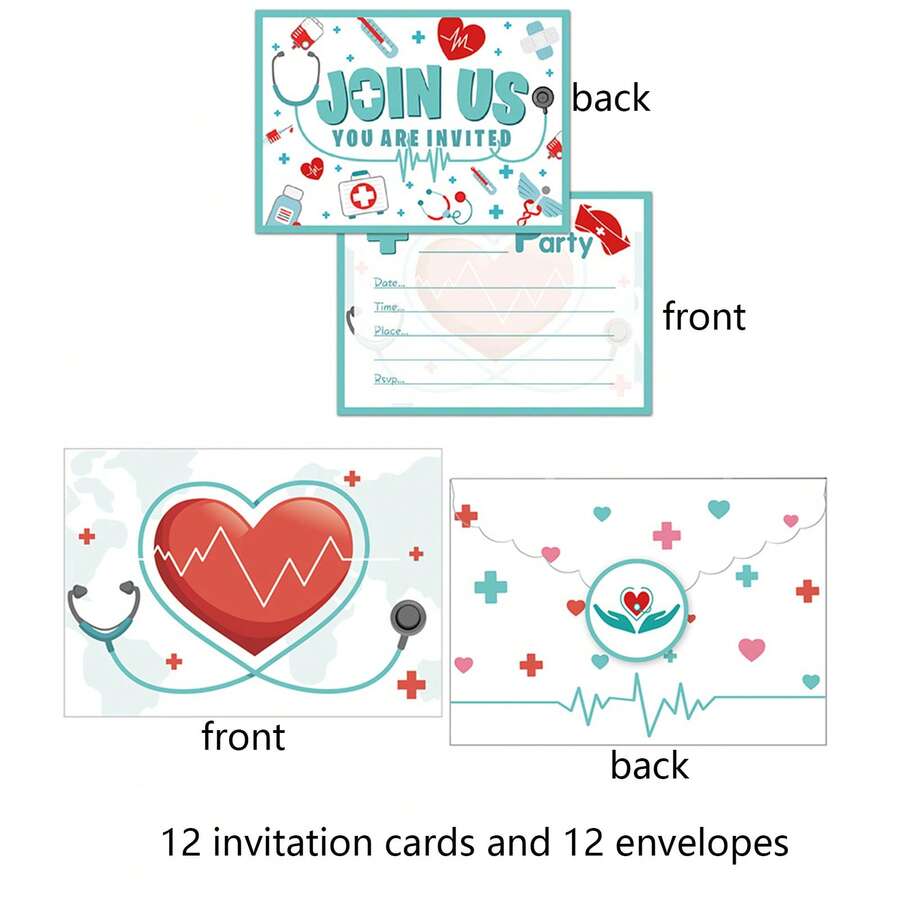 24PCS Happy National Nurses Day Thank You Card, Invitation Card ...