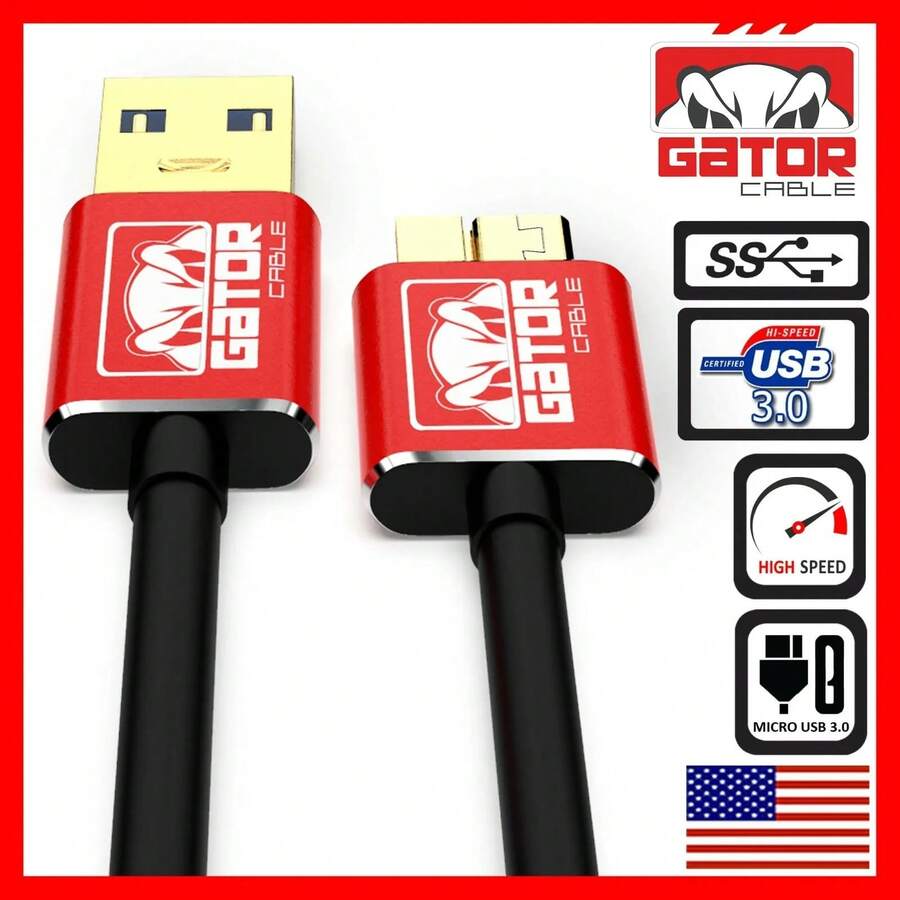 Micro USB 3.0 Cable High Speed Data SYNC For HDD Portable External Hard ...