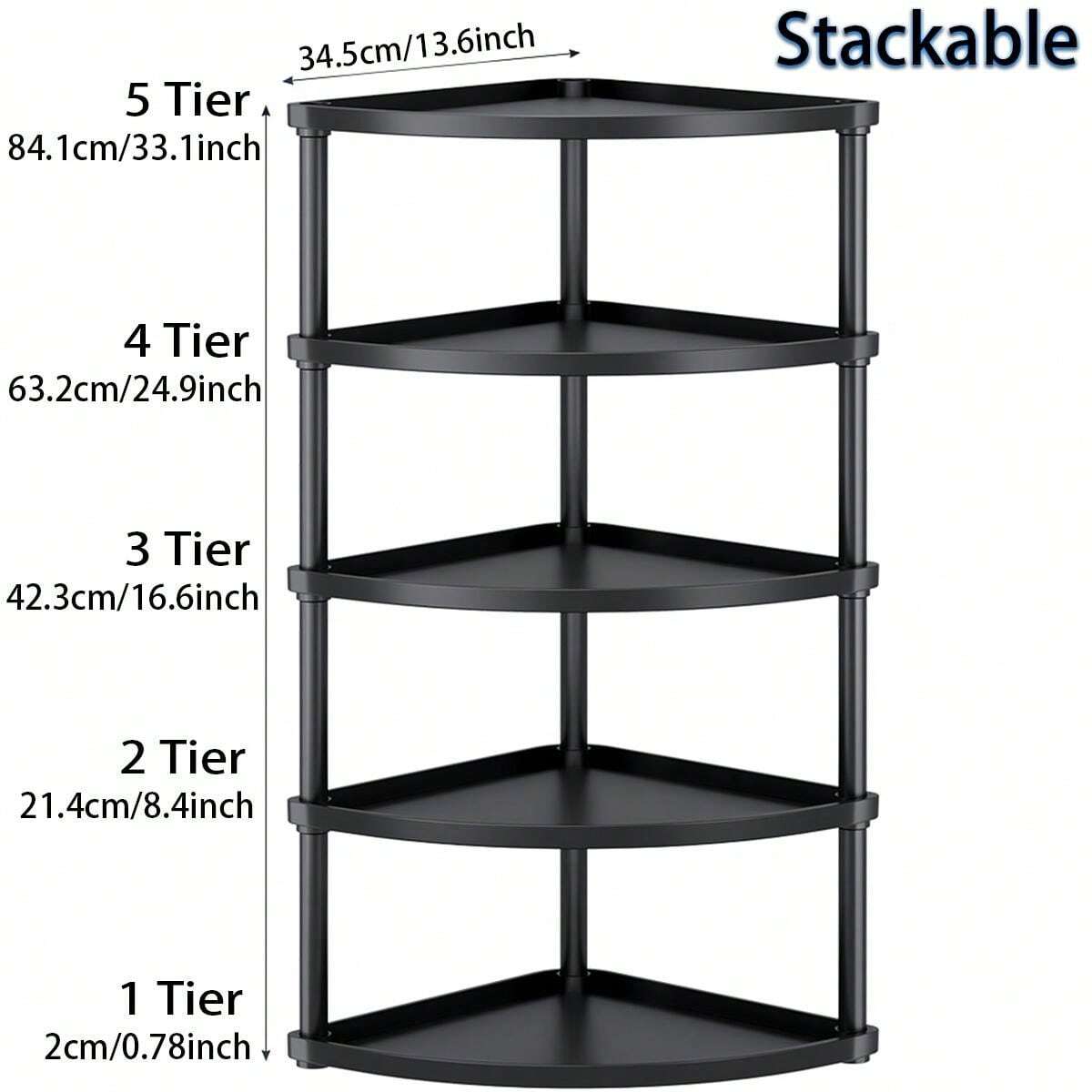 Multi-Purpose Corner Shoe Rack, 5 Tier Free Standing Shoe Shelf ...