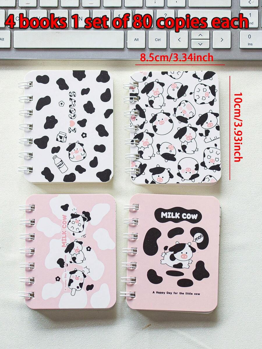 Set Of 4 A7 Wirebound Notebooks, Each Notebook Has 80 Pages With ...