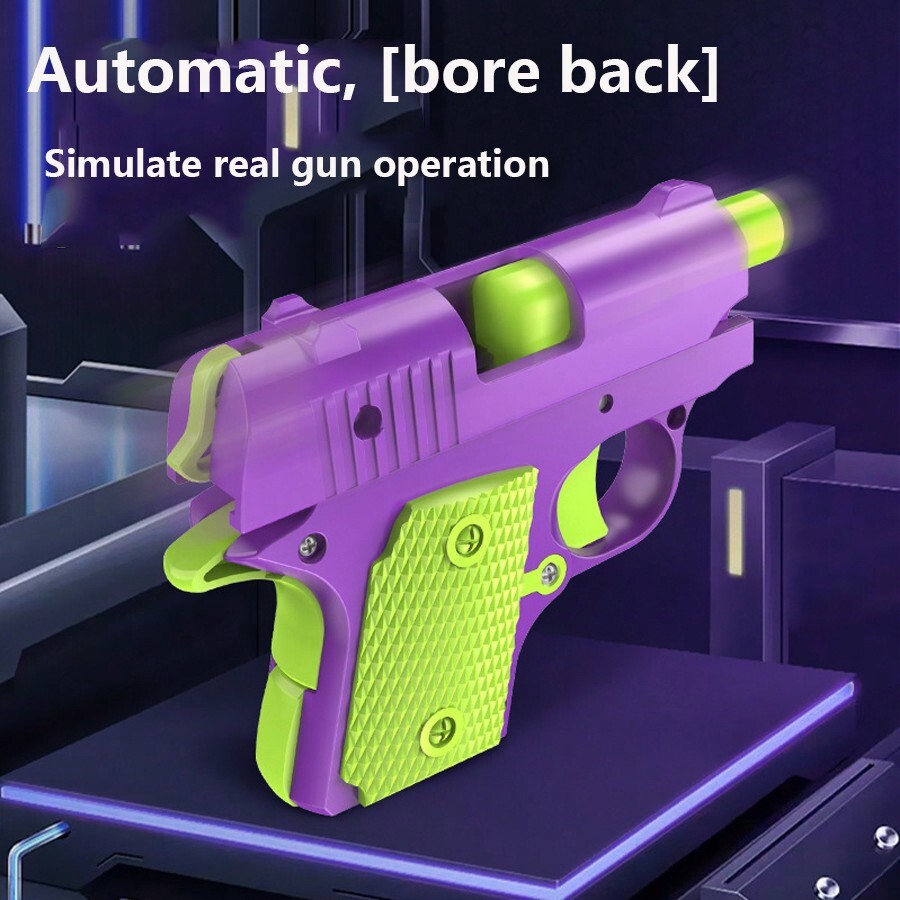 1pc DIY Carrots-Shaped Toy Gun With Automatic Spring Loaded Mechanism ...