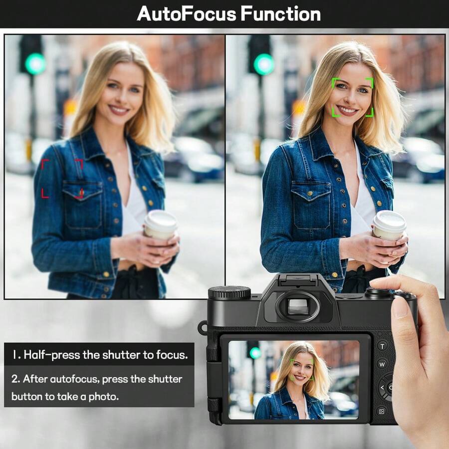 4K Digital Camera, 56MP Vlogging Camera For Beginner With 3.0 Inches ...