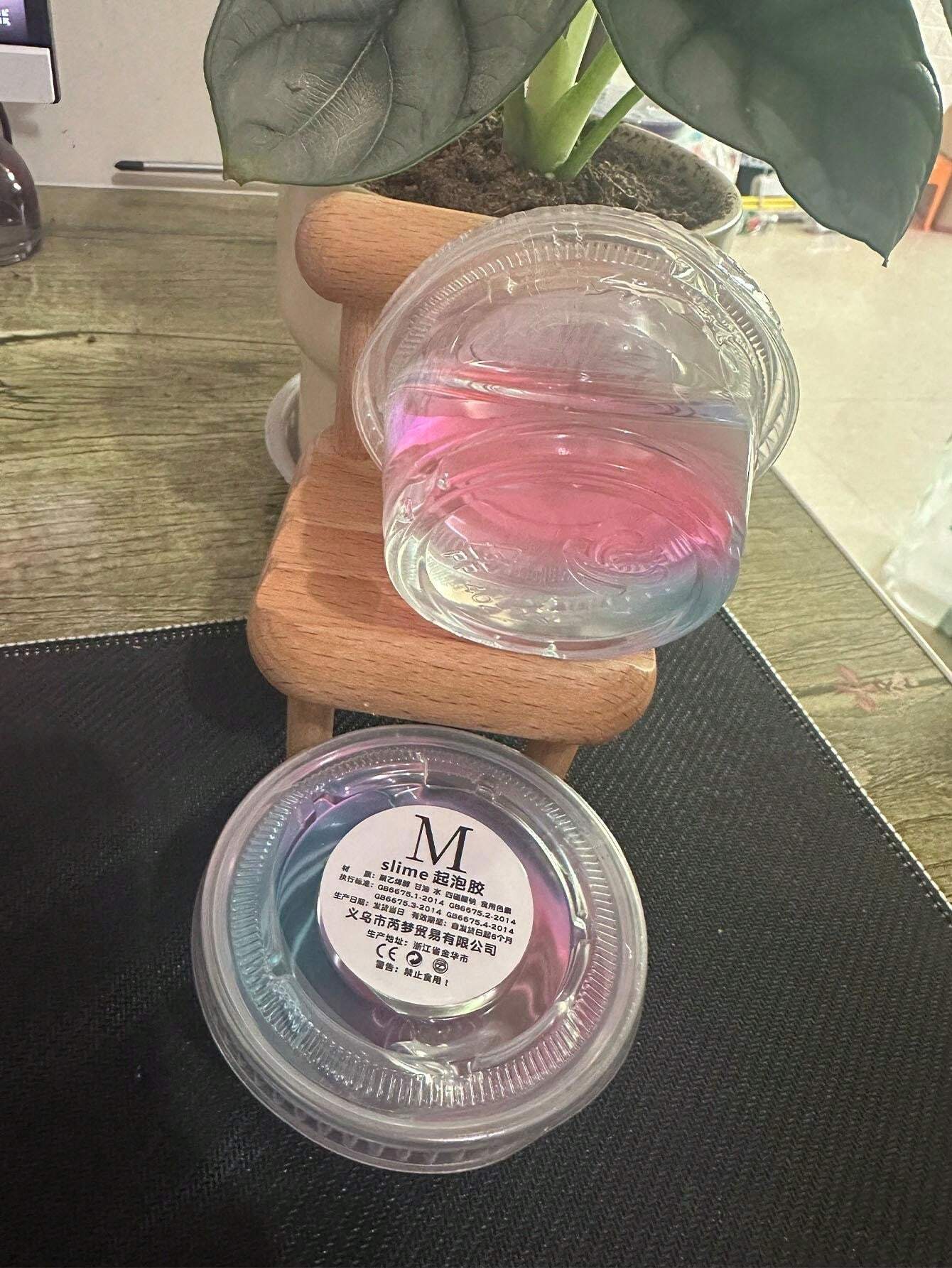 1pc Crystal Clear Slime Toy, Crunchy & Stretchy Jelly-Like Texture ...