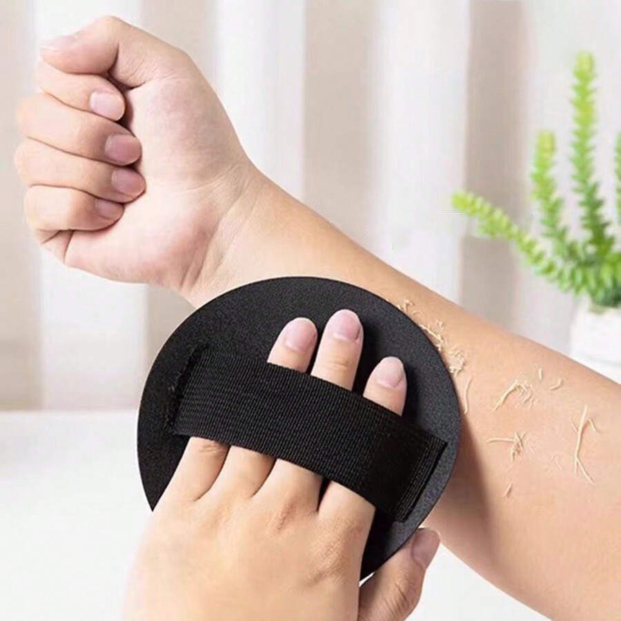 1pc Black Bathing Scrub Circle-Shaped Exfoliating Tool For Home Use ...
