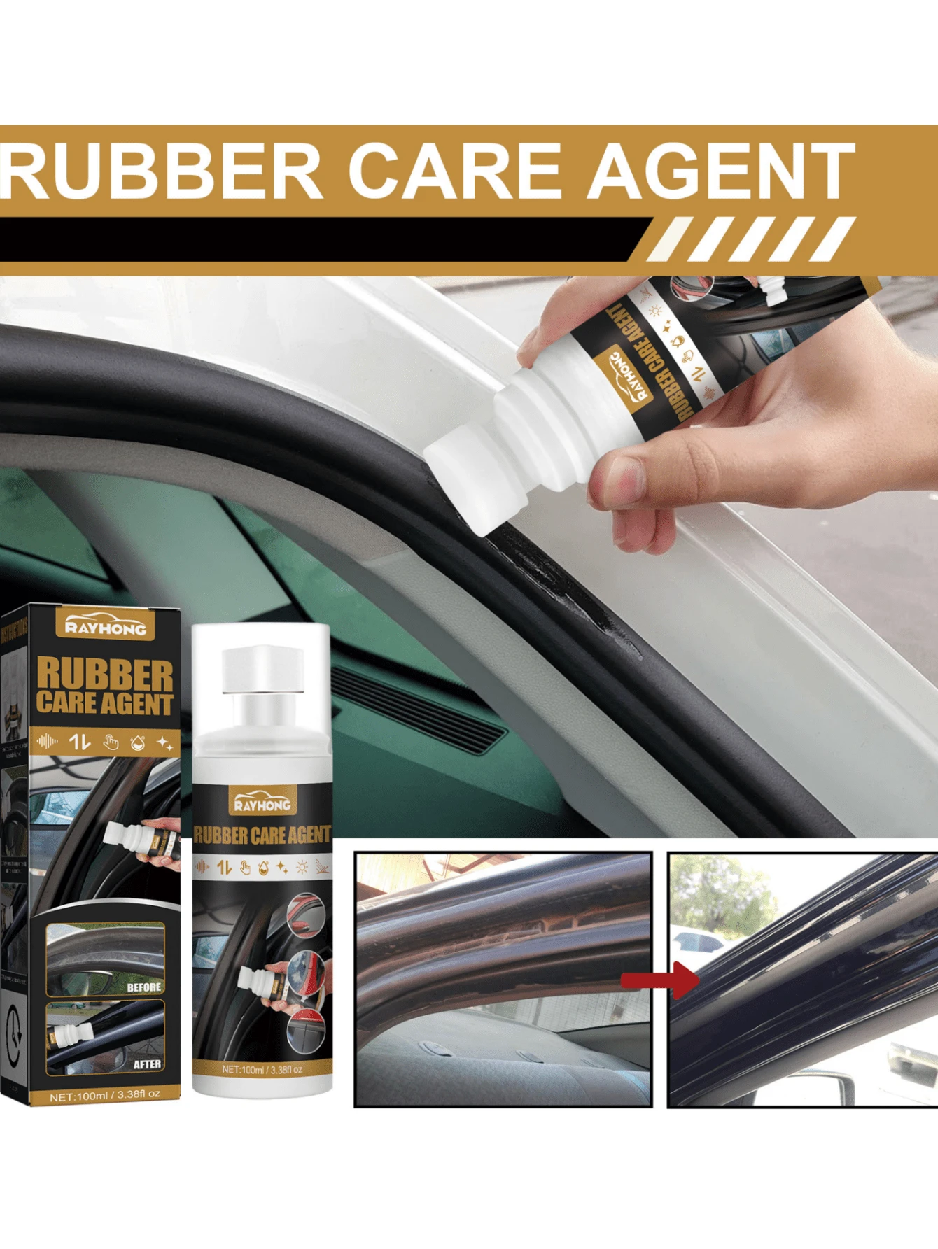 Rayhong Car Rubber Maintenance Coating Protectant For Rubber Parts Anti ...