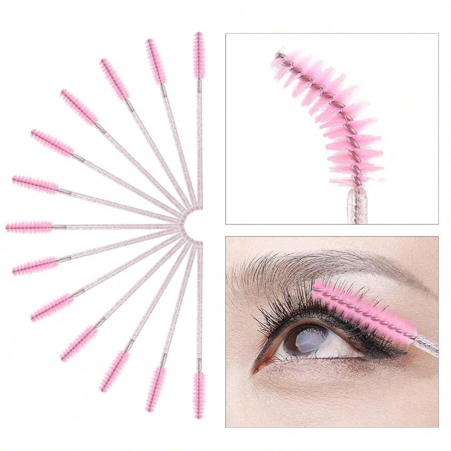 200pcs Mascara Wands Disposable Eyelash Brush Spoolies Eye Lashes ...