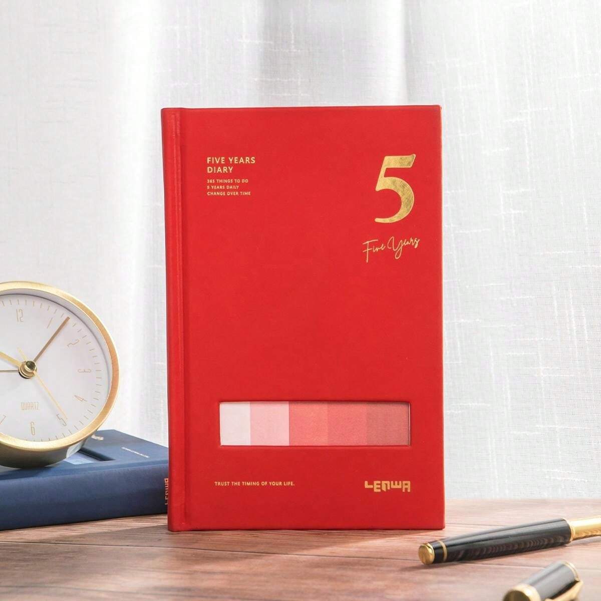 Creative Stationery Five Year Diary Book With One Day One Question Retro 365 Day Planner ...