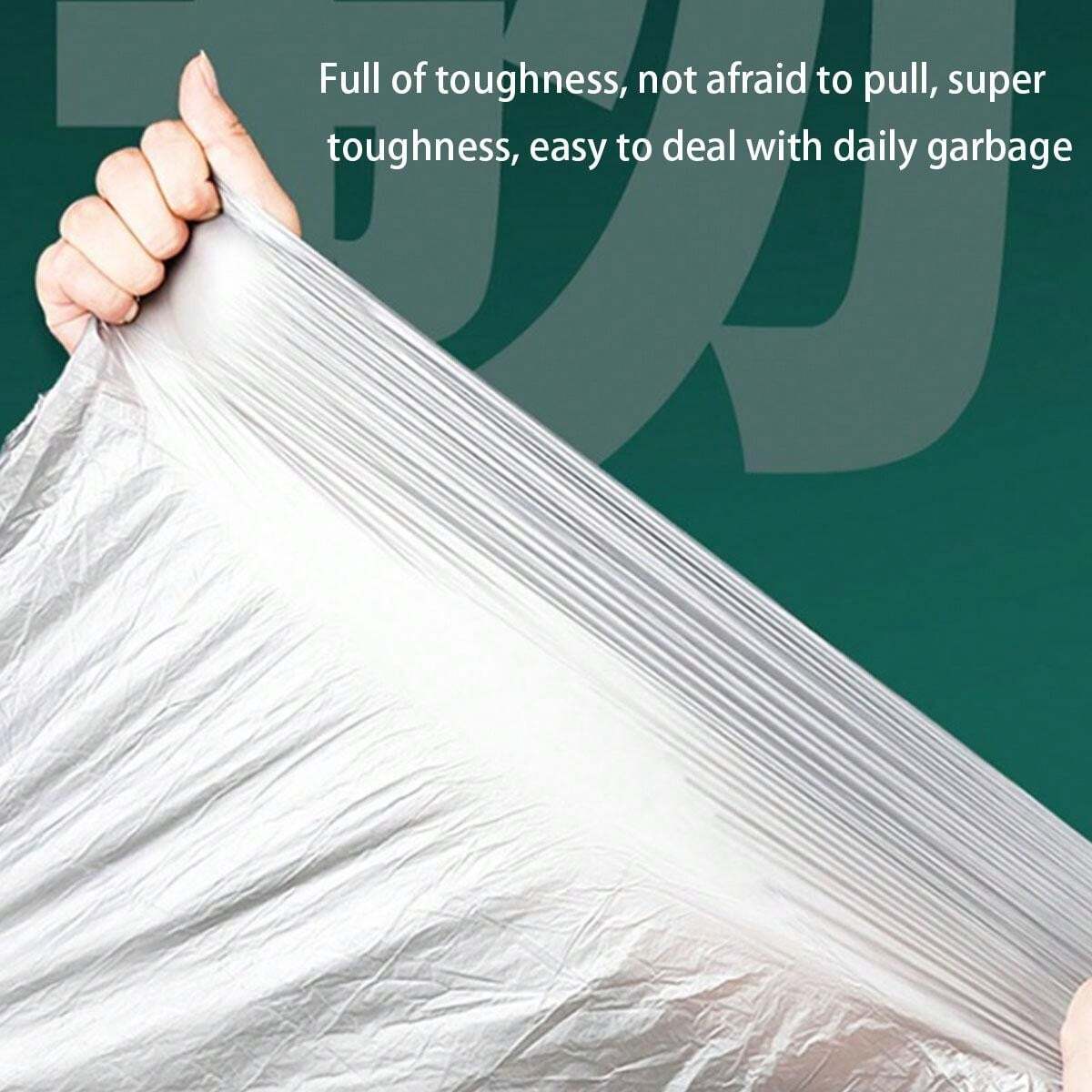 Drawstring Trash Bag, Handheld Plastic Bag Automatically Closed Garbage ...