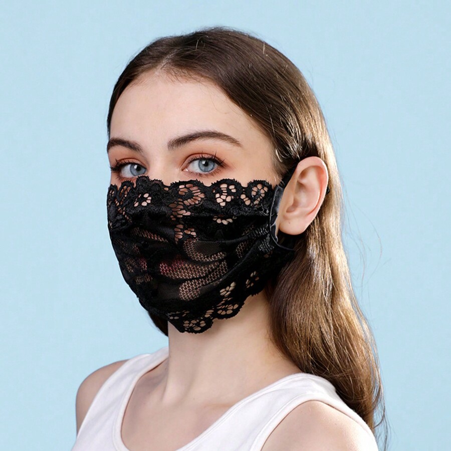 Sun Protective Anti UV 1pc Mask Ladies Spring And Summer Lace Mask ...