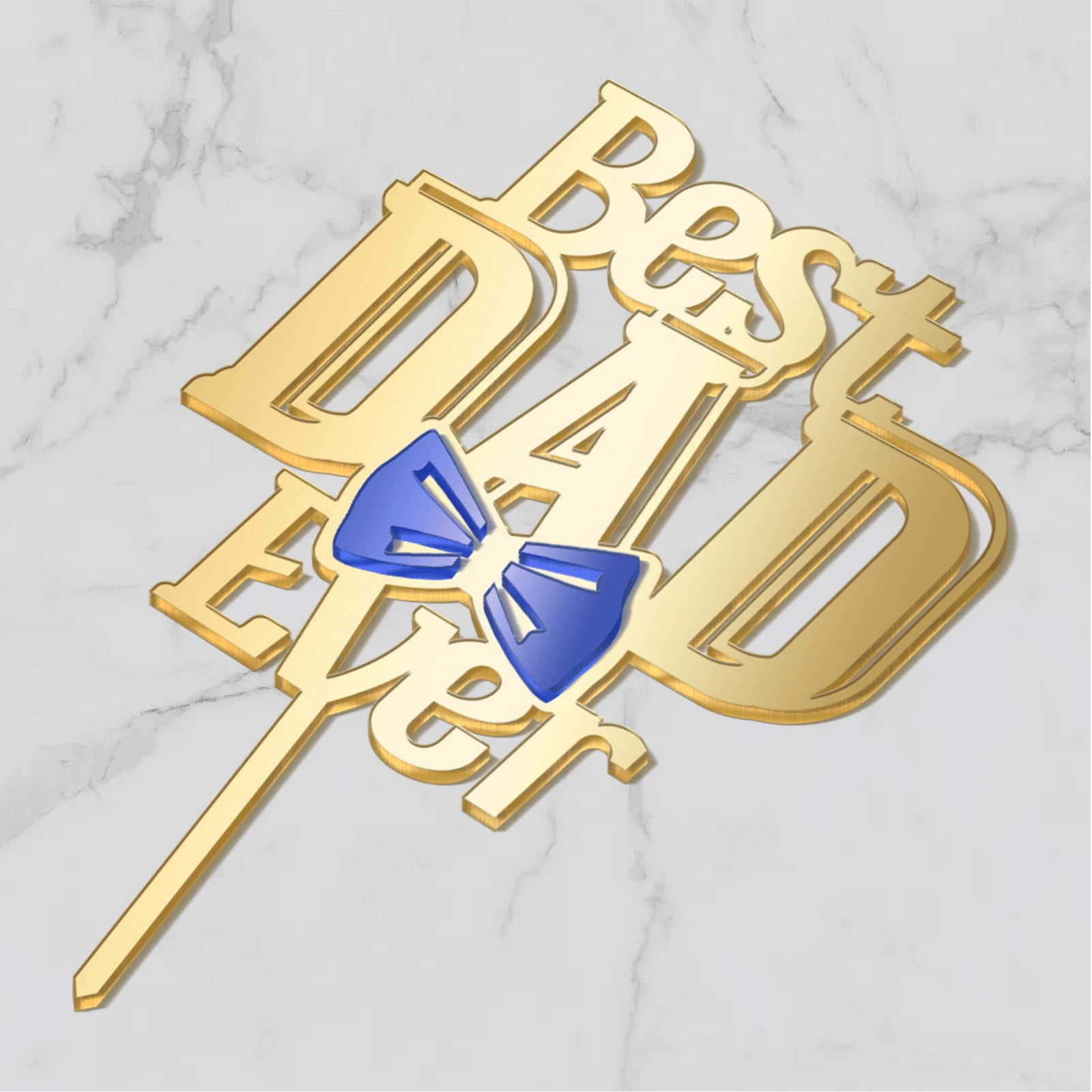 Best DAD Ever Cake Topper Double Layered Acrylic Father's Day Cake ...