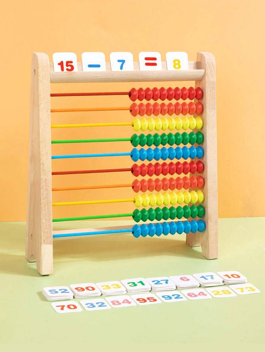 Children's Toys Wooden Counting Stand Count Sticks Log Counting Stand ...