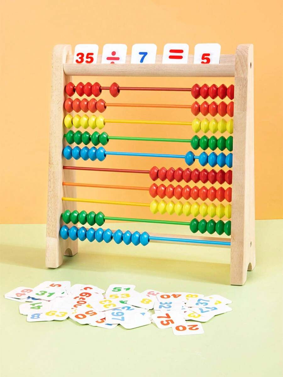 Children's Toys Wooden Counting Stand Count Sticks Log Counting Stand ...