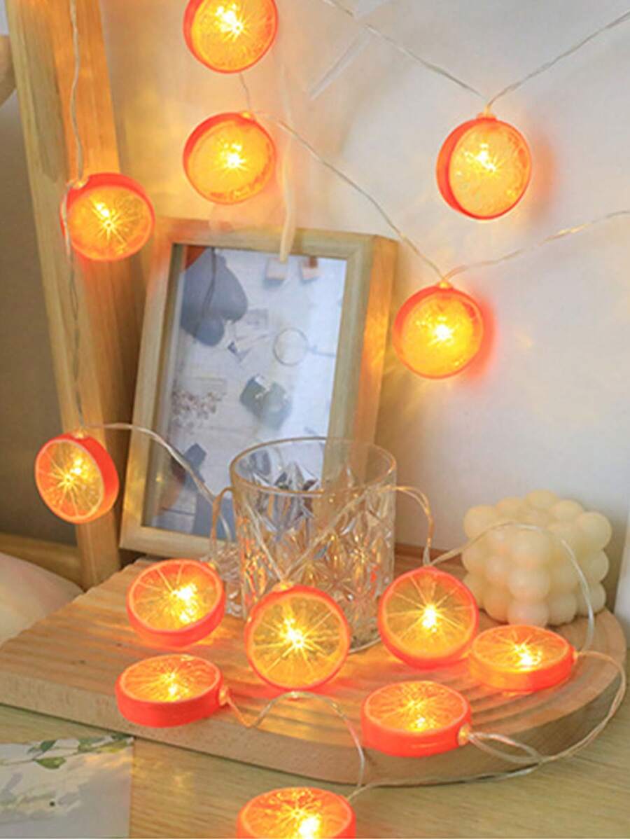 1 pieza Luz de cuerda LED con diseño de limón amarillo/verde o sandía ...