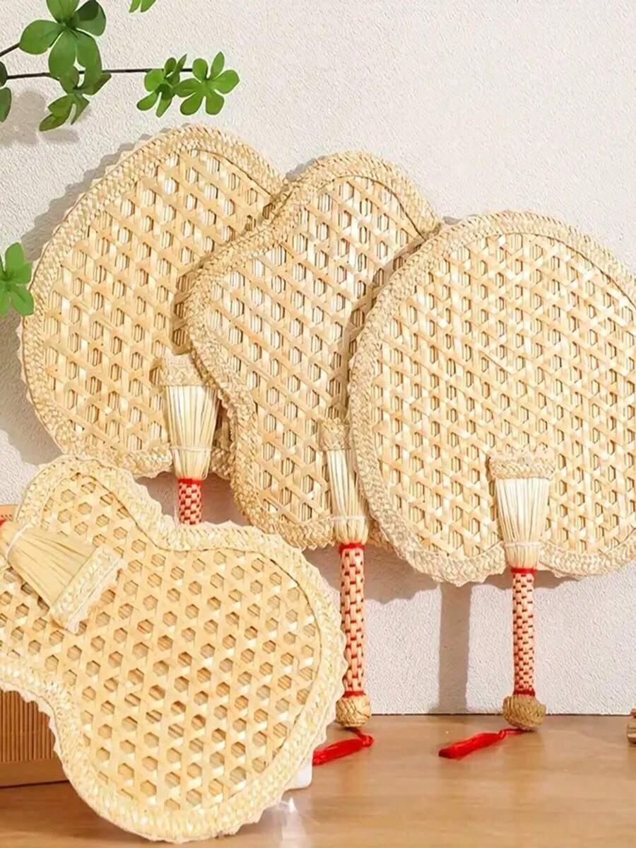 Handmade Wheat Straw Woven Large Fan For Elderly, Babies And Children ...