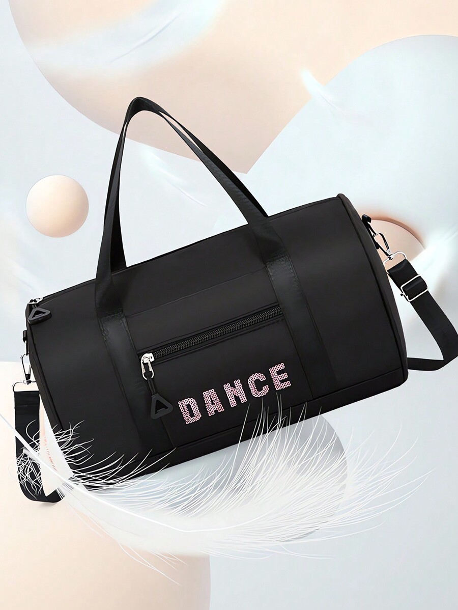 Solid Color Cute Ballet Dance Bag, Gym Travel Waterproof Luggage Bag ...