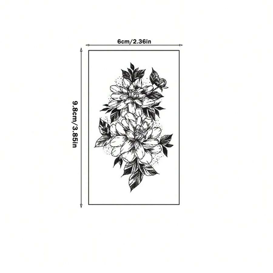 30 Sheets Of Realistic Temporary Tattoos For Women Long Lasting Semi