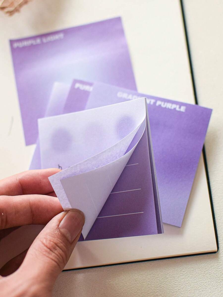 80 Sheets In Total, 4 Styles. Halo Gradient Blush Adhesive Notes ...