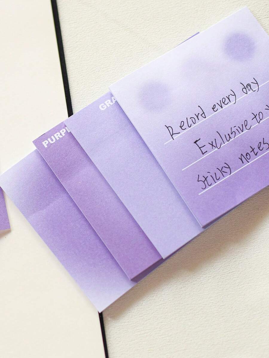 80 Sheets In Total, 4 Styles. Halo Gradient Blush Adhesive Notes ...