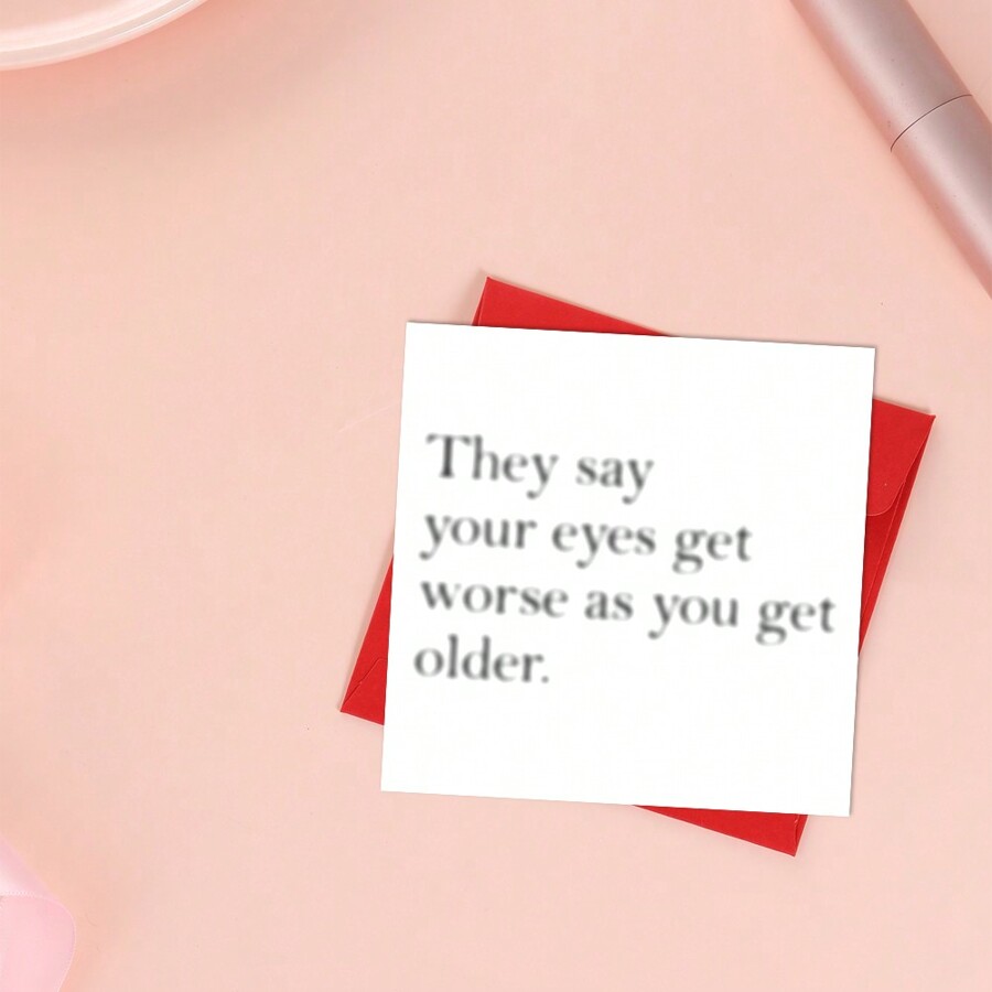 Bad Eyesight Funny Birthday Card, Funny Blurred Vision Card, Old Age ...