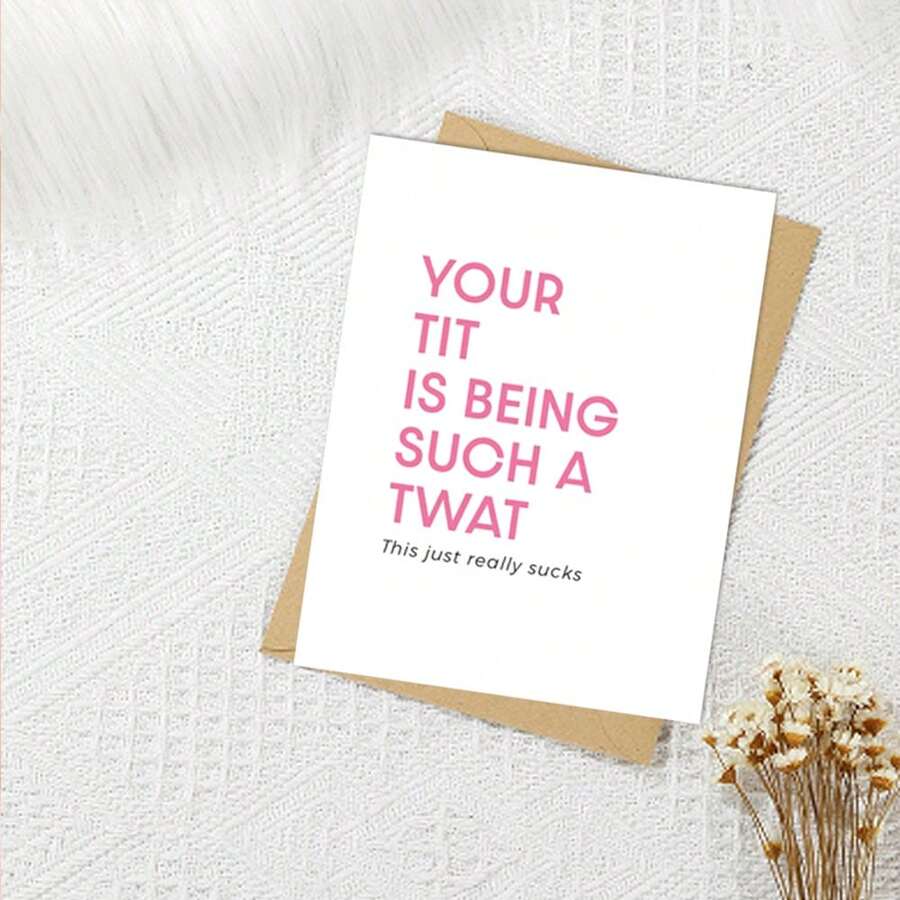 Funny Breast Cancer Encouragement Card - Breast Cancer Support - Card ...