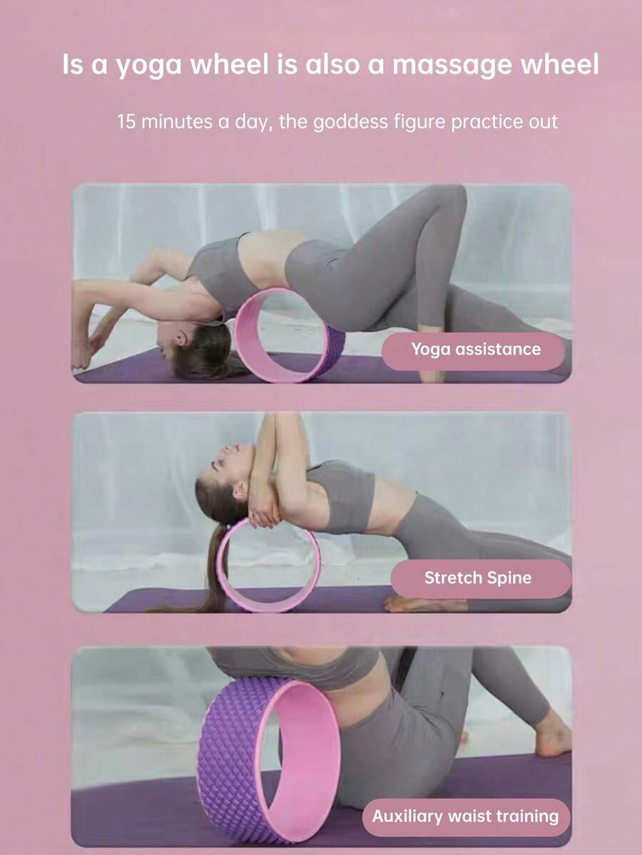 3D Floating Point Yoga Wheel Purple-Pink Fitness Equipment For Back ...