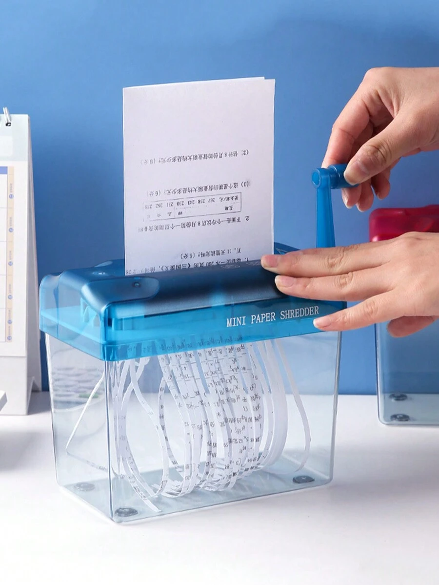 1pc Manual Paper Shredder Mini Portable Hand-Operated Paper Cutting ...