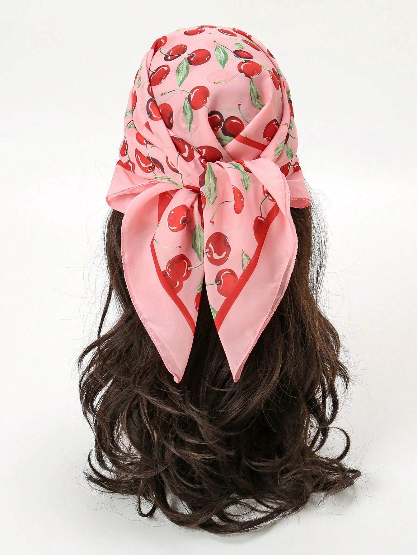 1pc Cherry Printing 70cm Bandana Women All-Match Waist Belt Pack ...