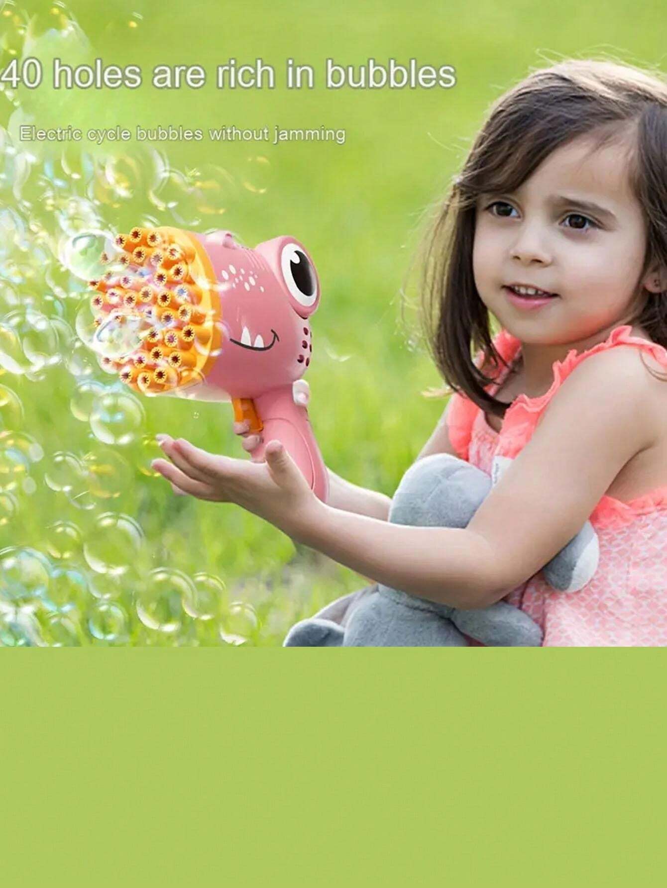 40 Holes Bubble Machine, Automatic Electric Bubble Blower Toy For Kids ...