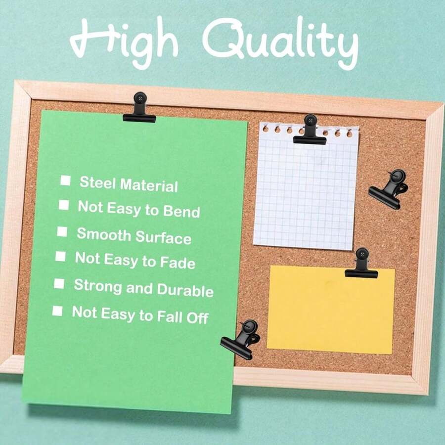 20pcs Stationery Bulldog Clips With Thumb Tacks, Ideal For School Art ...