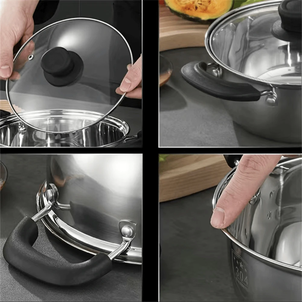 Multipurpose 304 Stainless Steel Soup Pot: Perfect For Induction ...
