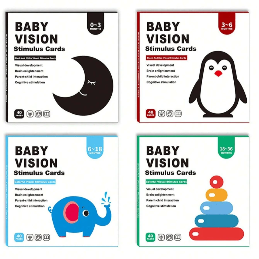 Tarjeta en blanco y negro para bebés recién nacidos y niños pequeños ...