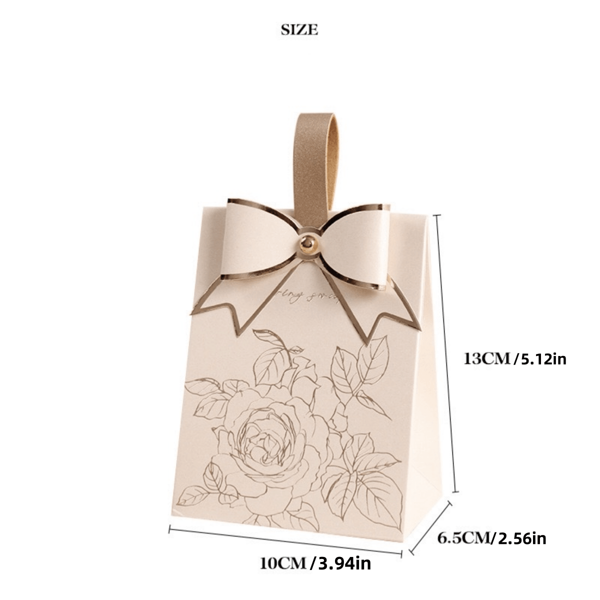2024 New Creamy White Favor Boxes With Vintage French Style, Textured ...