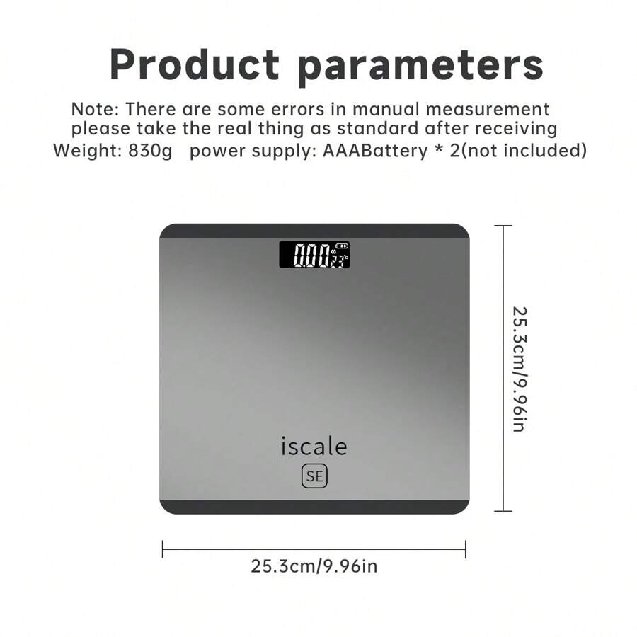 IS Healthy Scale Electronic Weight Scale 26cm Toughened Glass Weighing Scale Kg Weight Scale ...